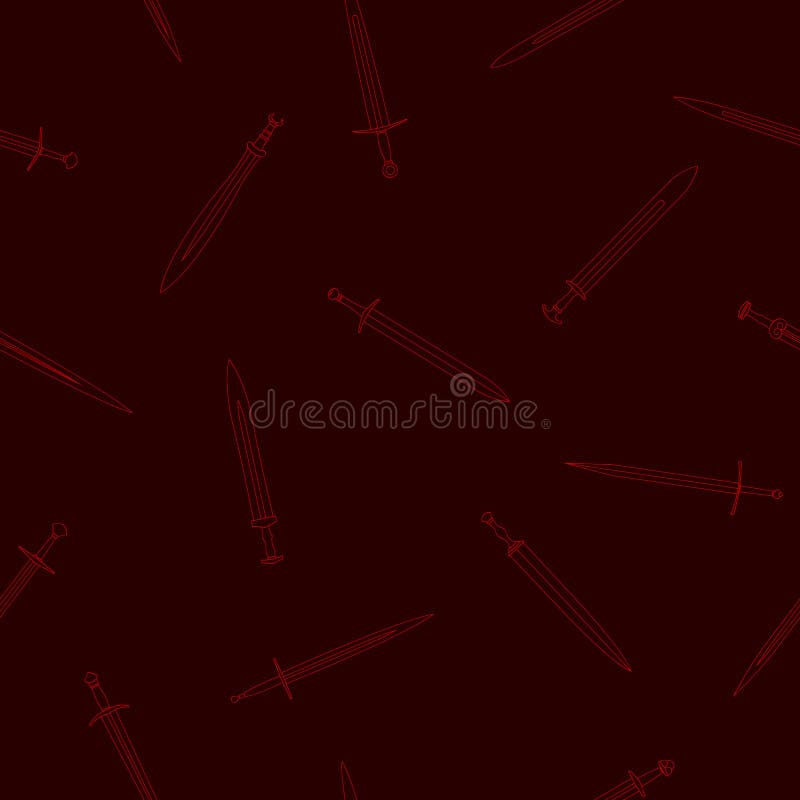 Seamless Pattern with Ancient Swords Stock Vector - Illustration of ...