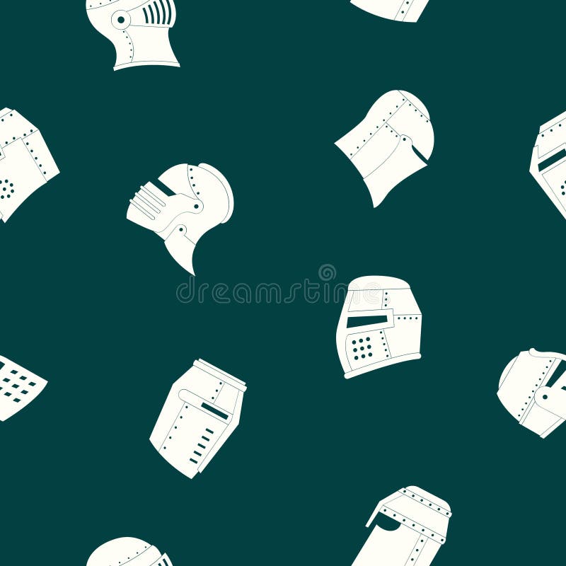 Seamless Pattern with Ancient Warrior Helmets Stock Vector ...