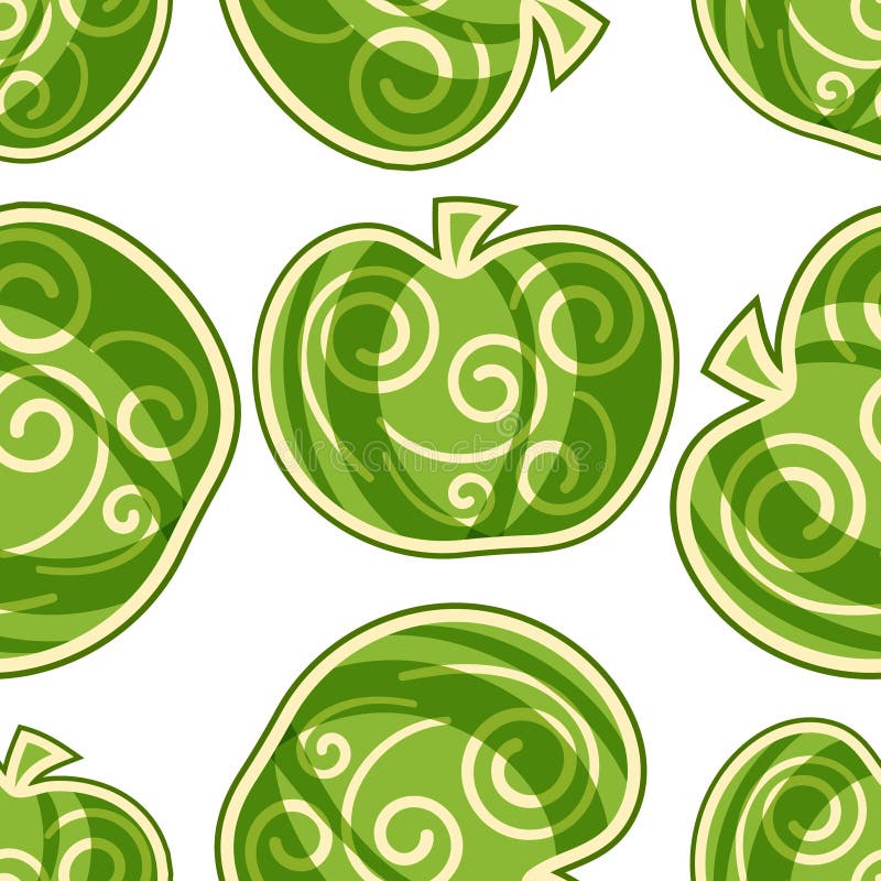 Seamless Pattern Of Apples Stock Vector Illustration Of Nature 68861868