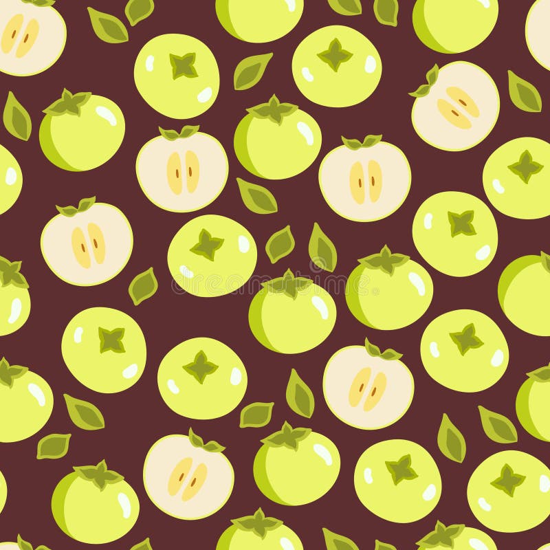 Seamless Pattern with Apples. Stock Illustration - Illustration of ...