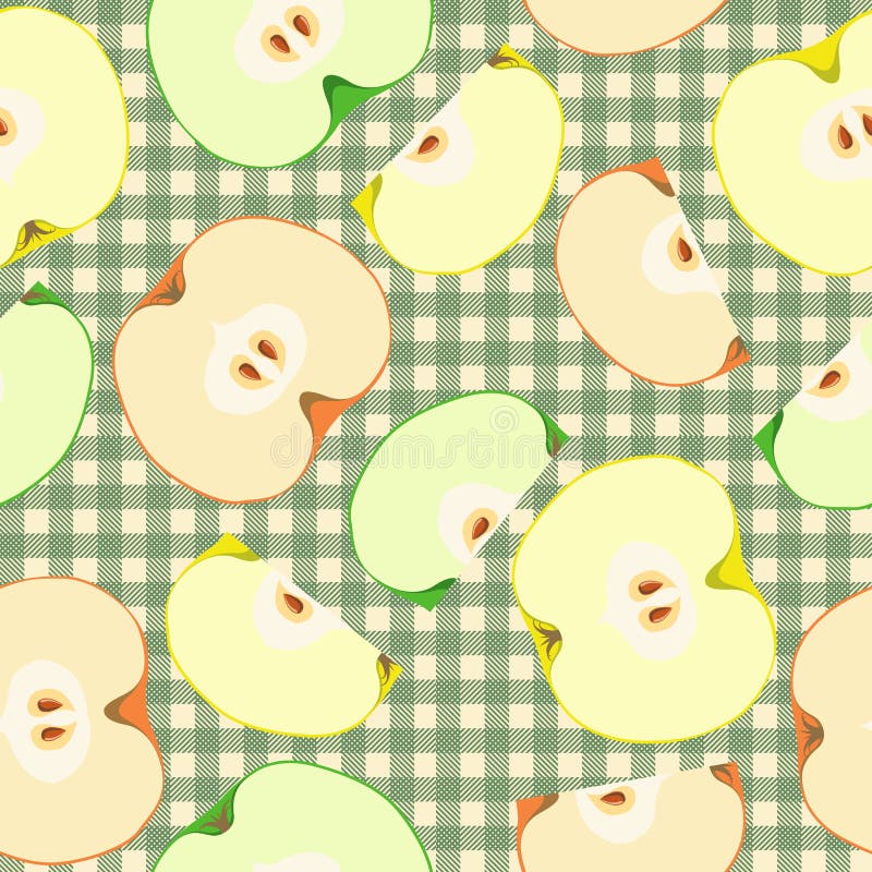 Seamless Pattern with Apples Stock Vector - Illustration of pattern ...