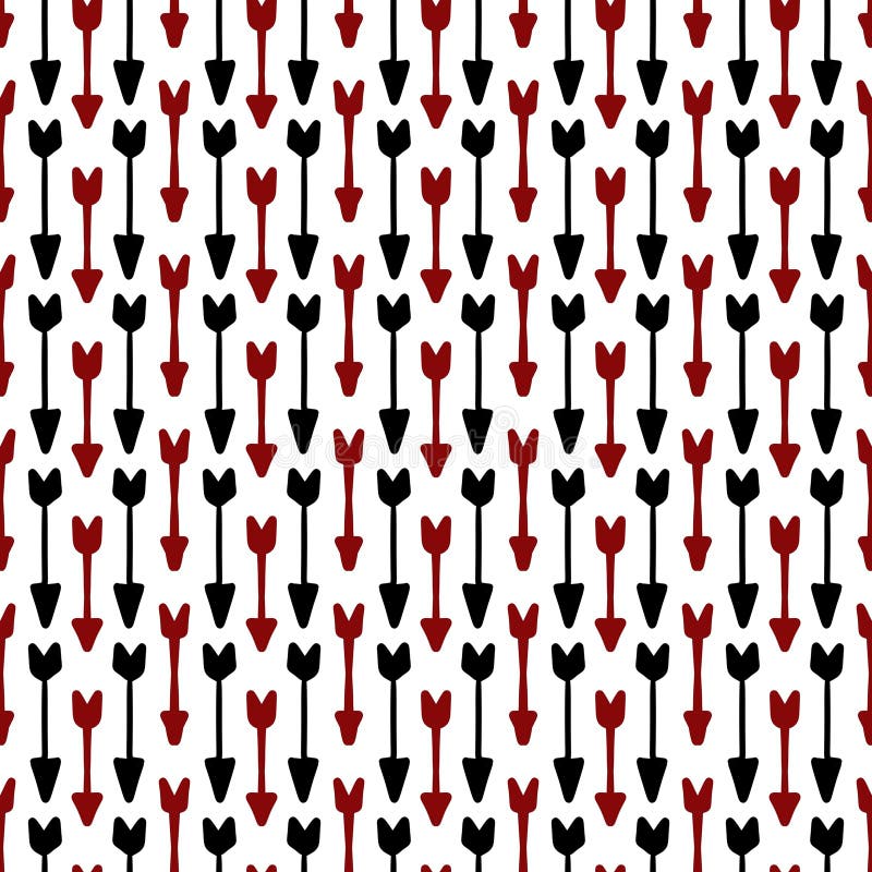 Seamless Pattern with Arrow Shape Stock Illustration - Illustration of ...
