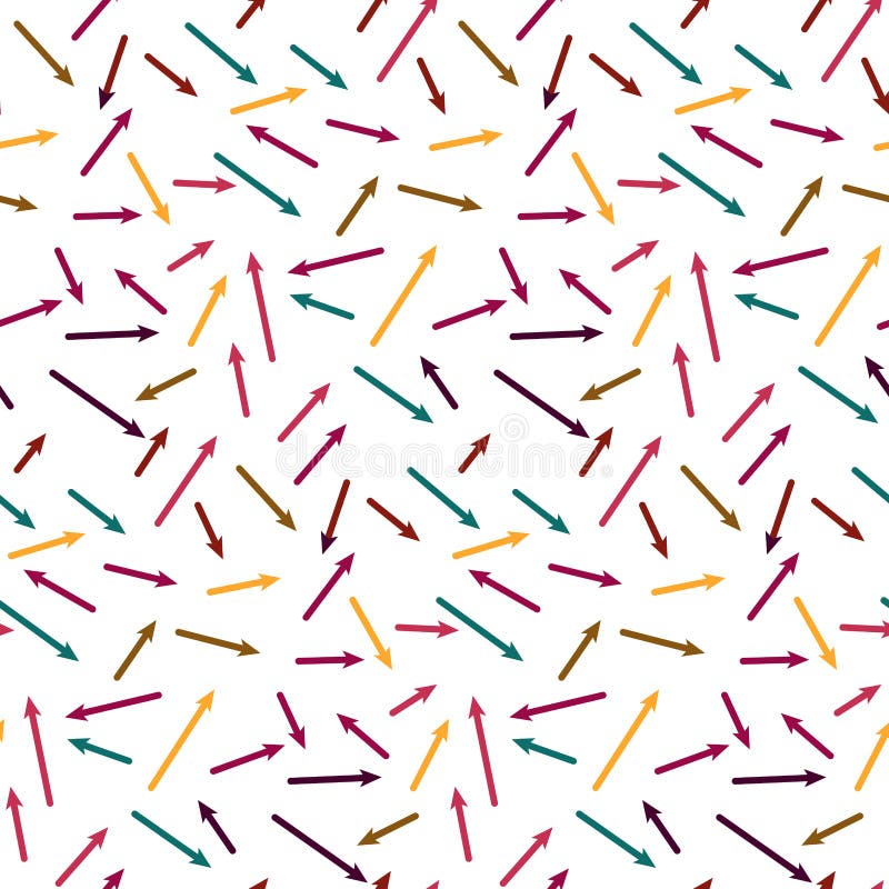 Seamless Pattern with Arrows Stock Vector - Illustration of move ...