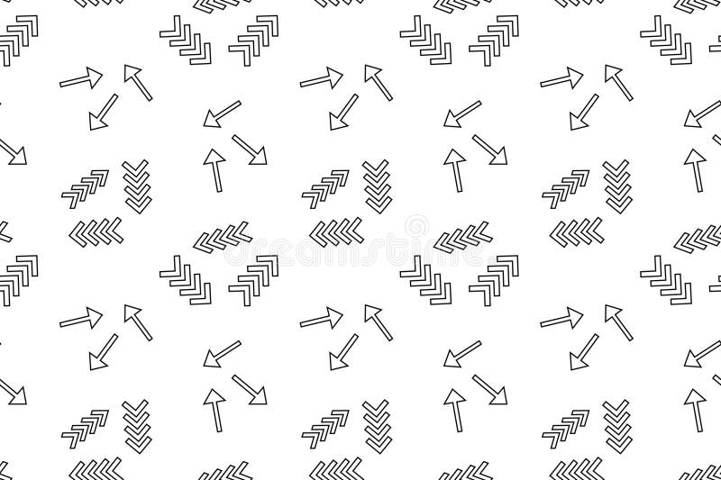 Seamless Pattern of Arrows for Childrens Coloring Activities Stock ...