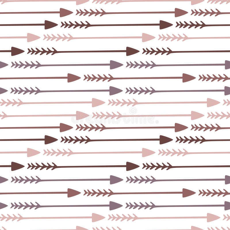 Seamless Pattern With Arrows. Modern Monochrome Print. Brown Arrows ...