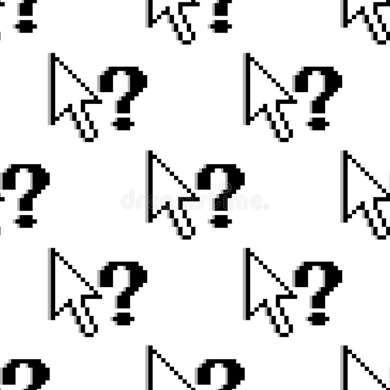 Seamless Pattern of Arrows and Question Marks Stock Vector ...