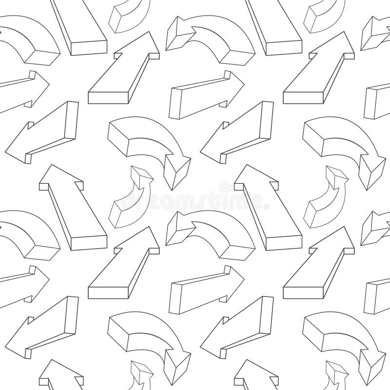Seamless Pattern from Arrows. Vector Stock Illustration - Illustration ...
