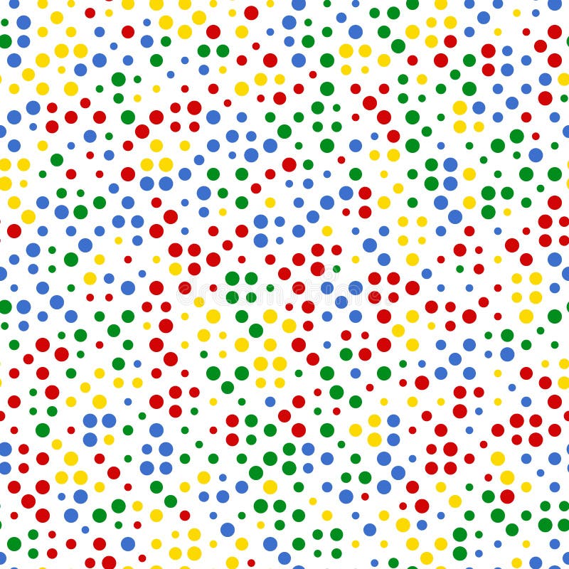 Seamless Pattern Art with Dots Random Colored Grid Vector Illustration ...