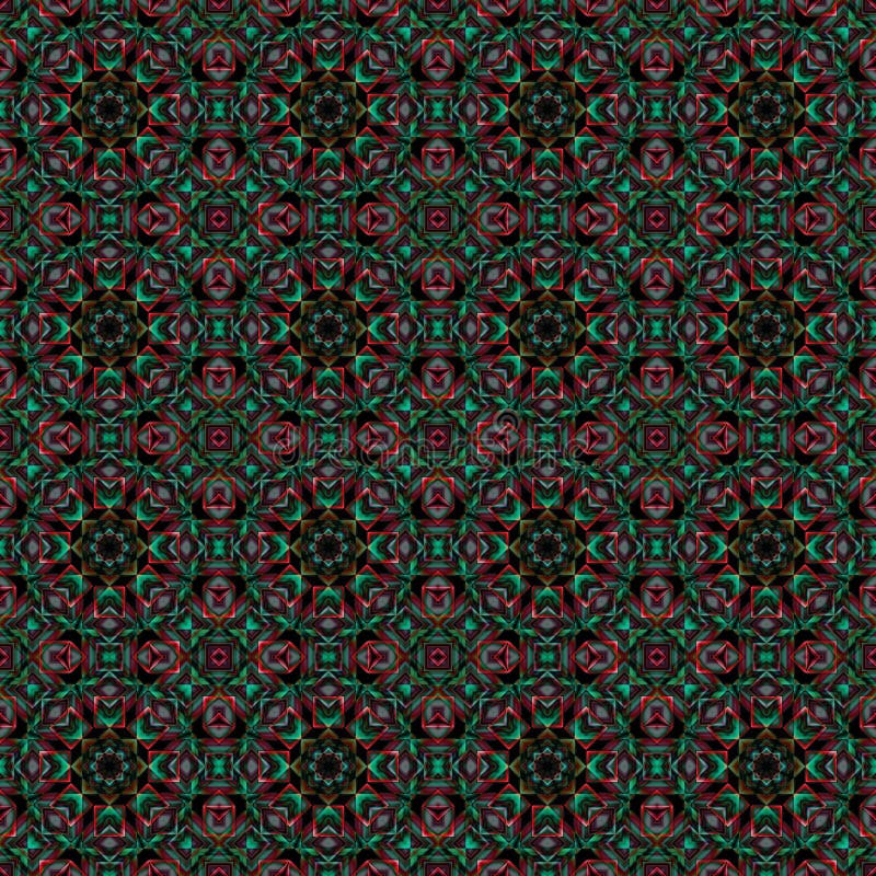 Seamless Pattern in Art Nouveau Style. Slabs with Complex Symmetrical ...