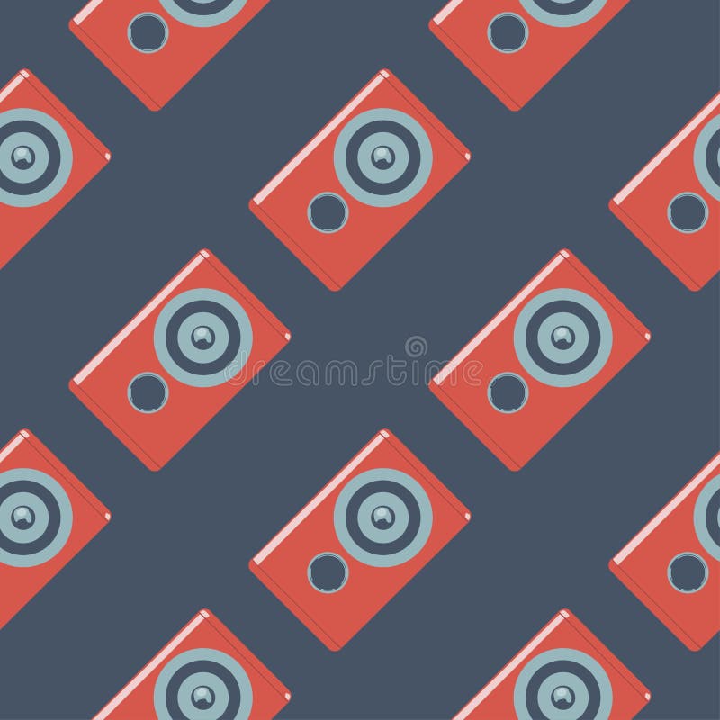 Seamless Pattern with Audio Speaker. Vector Illustration Stock Vector ...