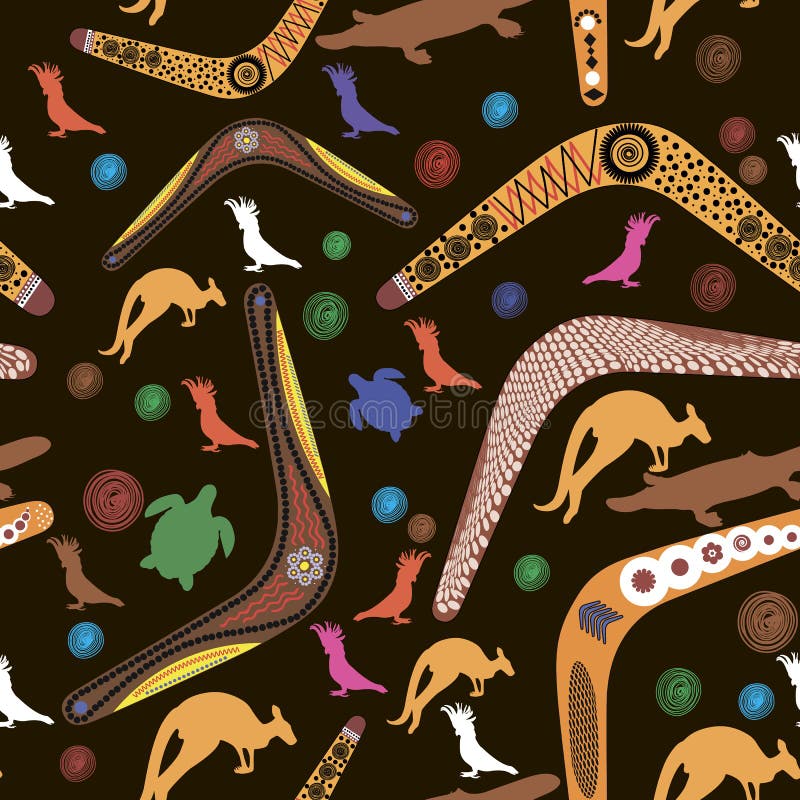 Seamless Pattern of Australian Theme Variant 3 Stock Vector ...