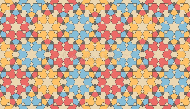 Seamless Pattern in Authentic Arabian Style Stock Vector - Illustration ...