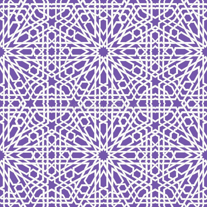 Pattern Muslim. Arabic Pattern on a Light Purple Background. Stock ...