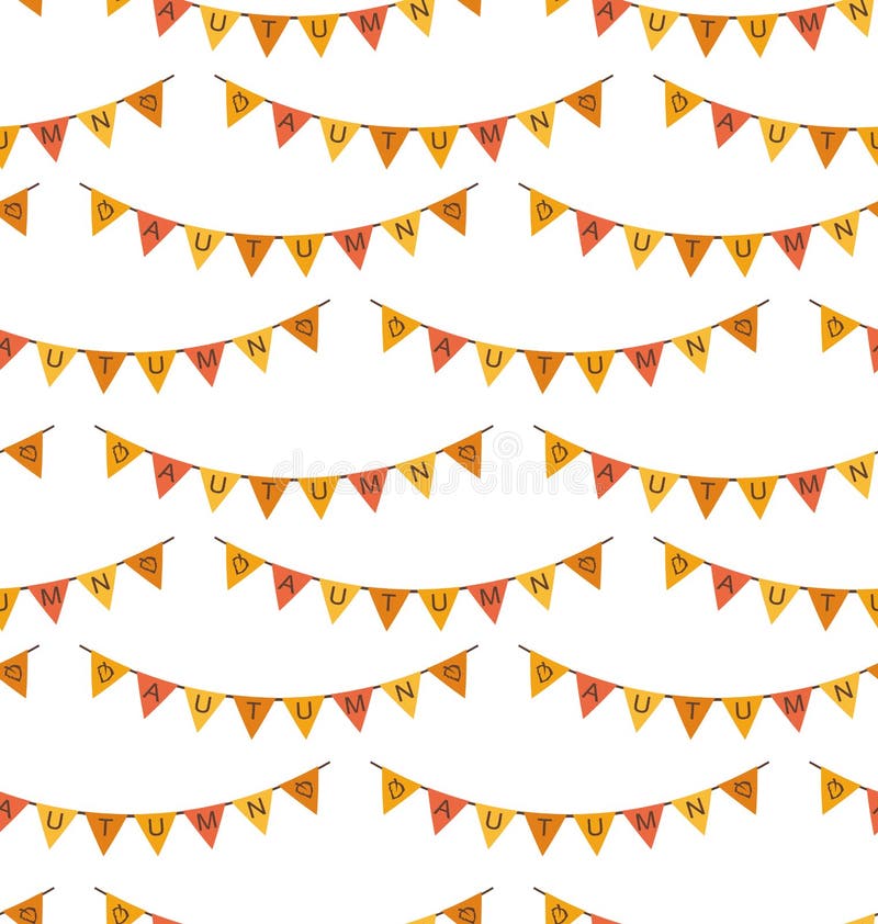 Set Colorful Buntings Flags Garlands Stock Vector - Illustration of ...