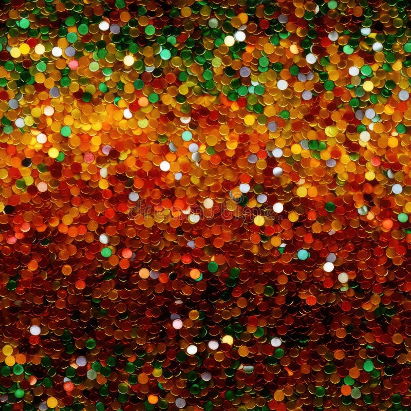 Seamless Pattern of Autumn and Fall Colored Glitter. Sparkle Background ...