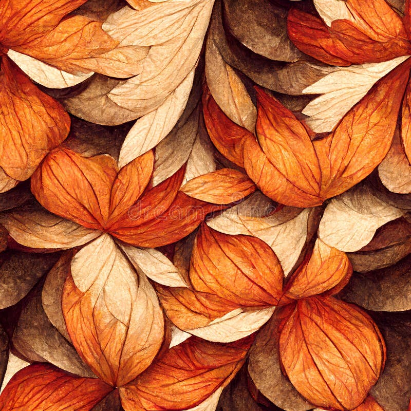 Seamless Pattern with Autumn Leaves. for Eg Fabric, Wallpaper, Wall ...