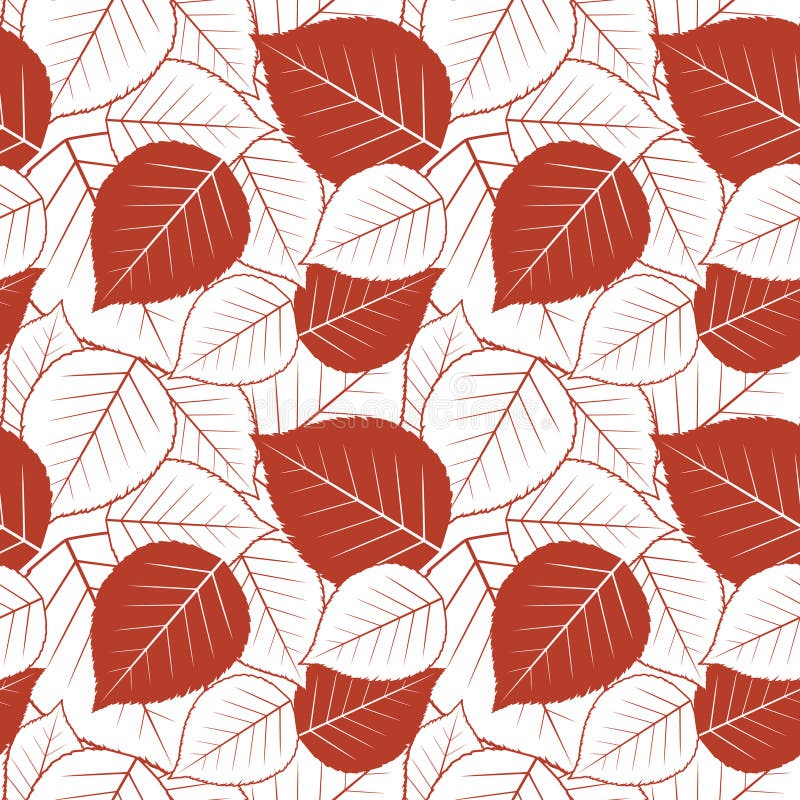 Seamless Pattern with Autumn Leaves. Vector Illustration Stock Vector ...