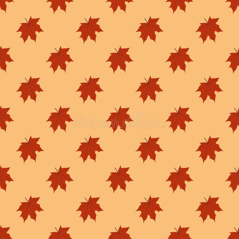 Seamless Pattern with Autumn Maple Leafs Stock Vector - Illustration of ...