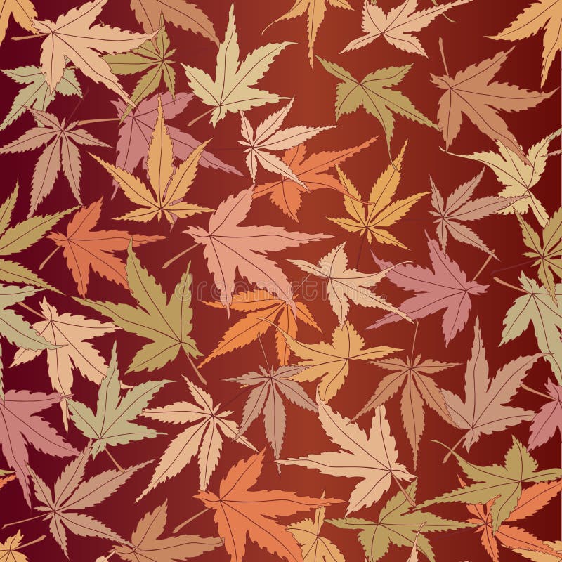 Seamless Pattern from Autumn Maple Leaves Stock Vector - Illustration ...