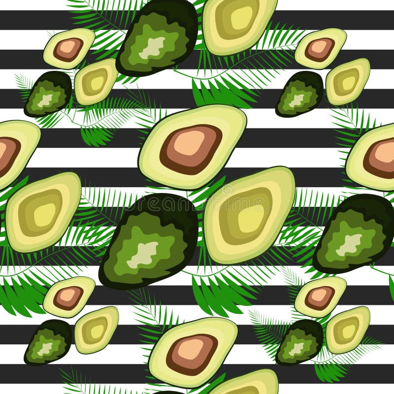 Avocado Repeating Pattern Stock Illustrations – 322 Avocado Repeating ...