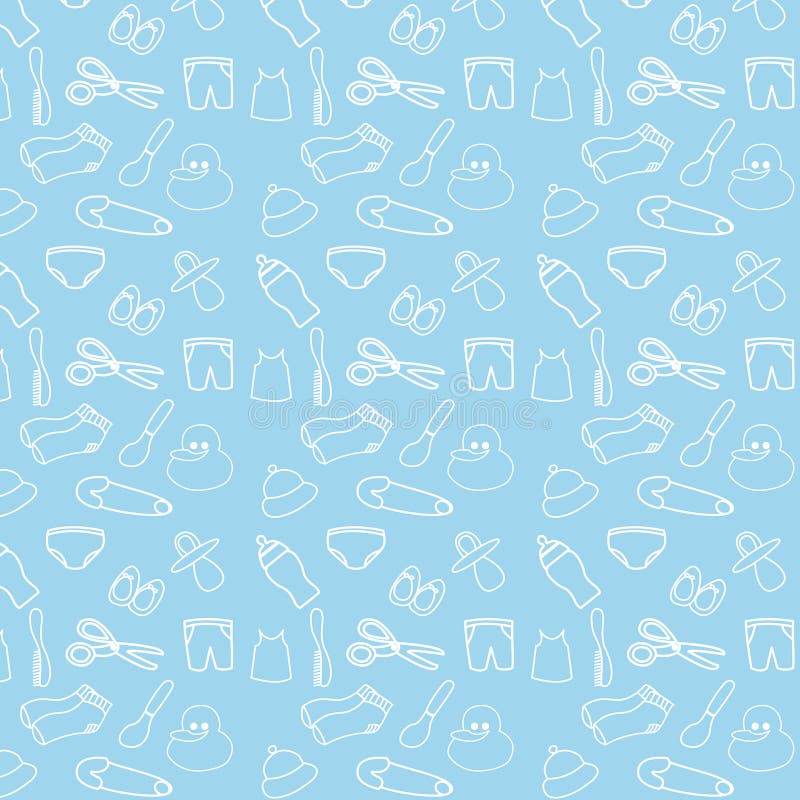 Seamless Pattern with Baby Accessories for Baby Boys Stock Vector ... Seamless Pattern with Baby Accessories for Baby Boys Stock Vector ...