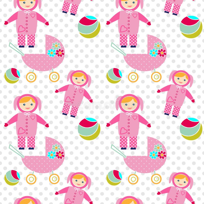 Baby Seamless Pattern Toys Items Stock Illustrations – 207 Baby ...