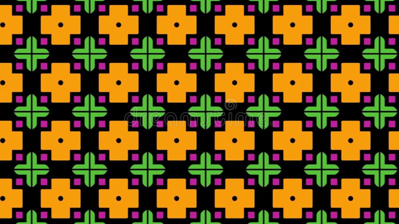 Seamless Pattern Background Animation with Illustrations in Different ...