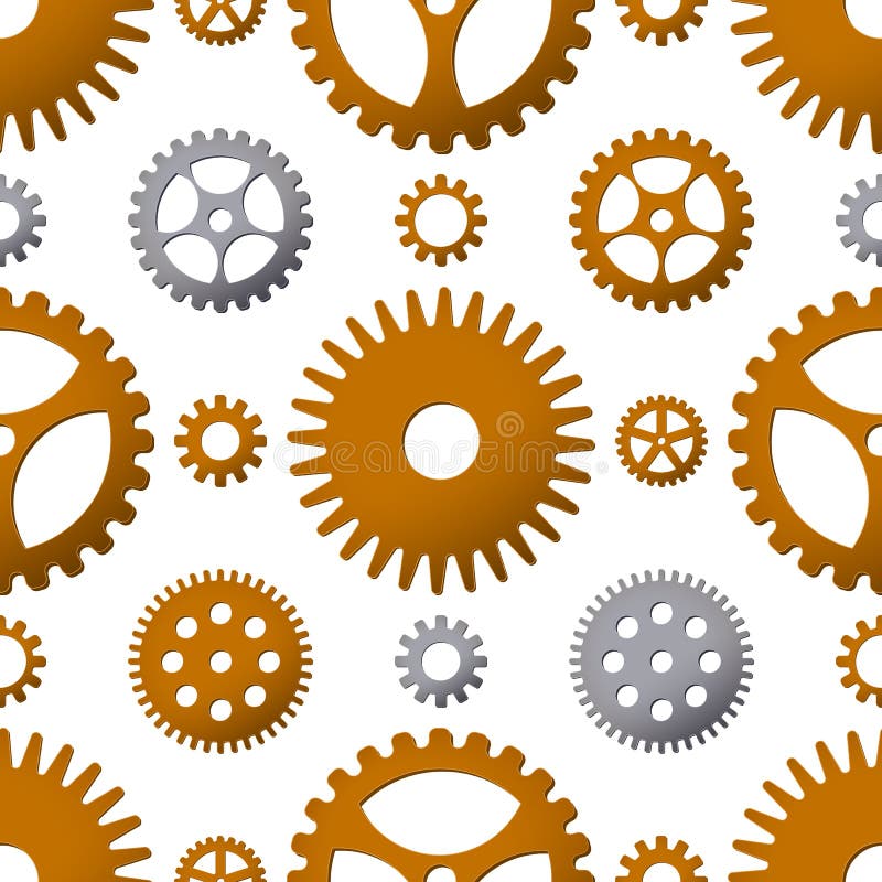 Seamless Pattern Background with Gears. Stock Vector - Illustration of ...
