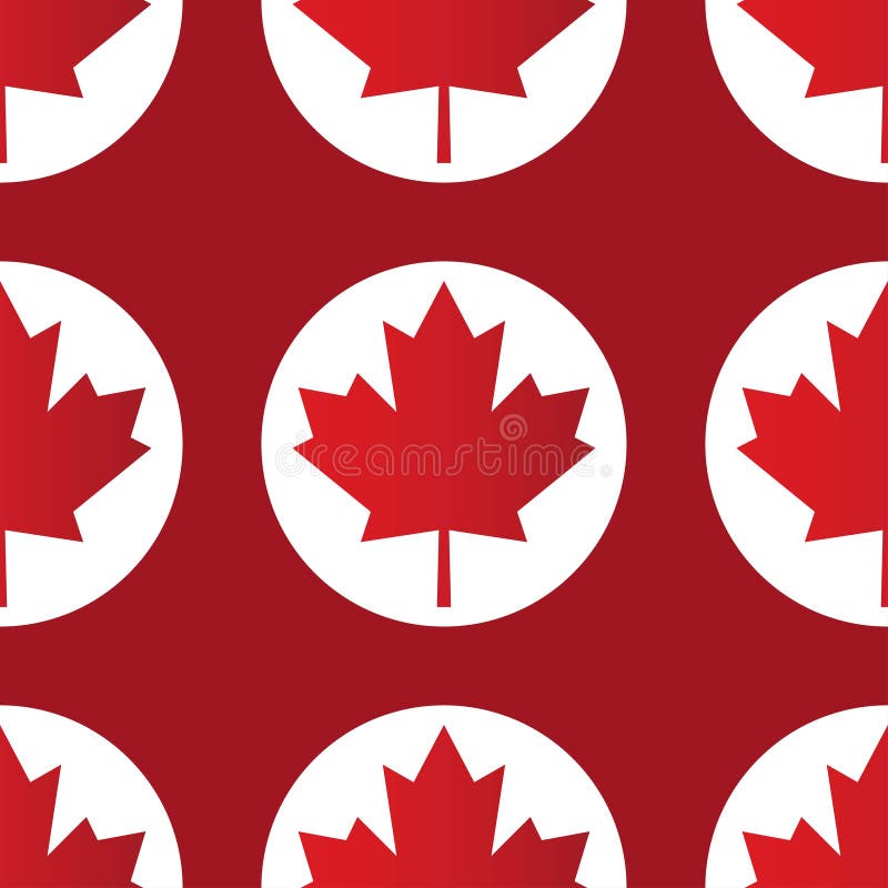 Seamless Pattern Background with Canadian Maple Leaf. Template for ...