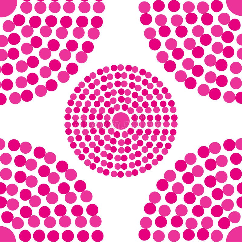 Seamless Pattern Background with Circles Pink Color Stock Vector ...