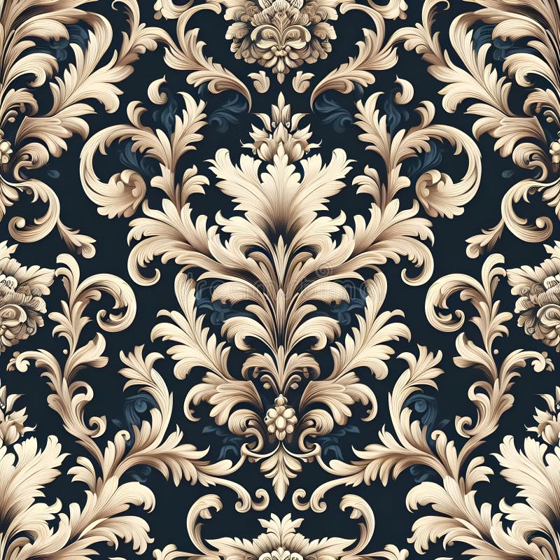 Seamless Pattern Background. Classical Luxury Old Fashioned Stock Photo ...