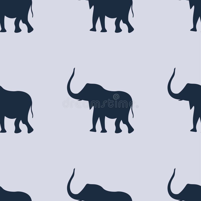 Seamless Pattern Background with Cute Elephants. Vector EPS10 ...