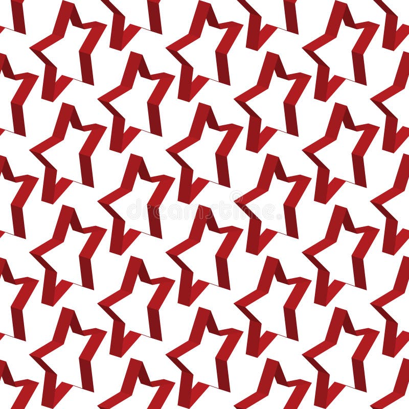 Seamless Pattern Background with 3d Stars, EPS10 Stock Illustration ...