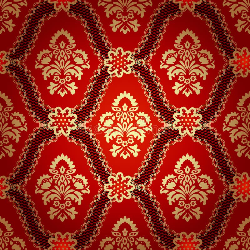 Seamless Pattern Background.Damask Wallpaper. Stock Vector ...