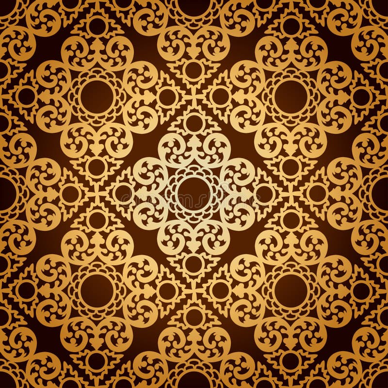 Seamless Pattern Background.Damask Wallpaper. Stock Vector ...