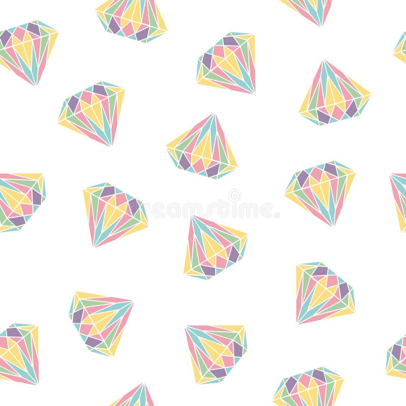 Seamless Pattern Background with Diamond Isolated Background Stock ...