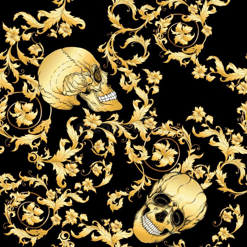 Seamless Pattern, Background Stock Vector - Illustration of golden ...