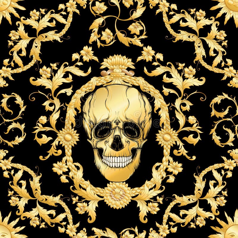 Seamless Pattern, Background Stock Vector - Illustration of golden ...