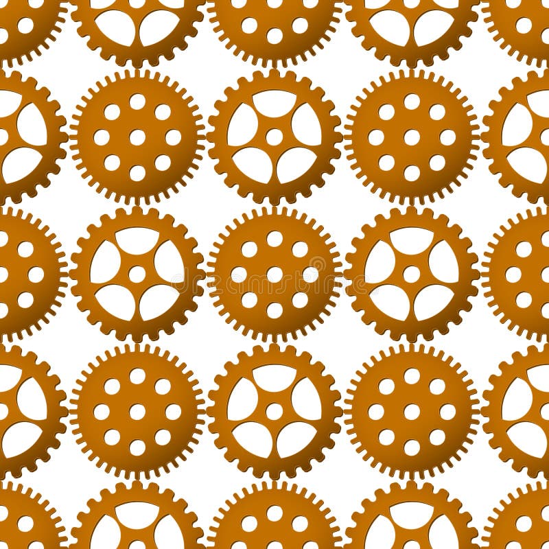 Seamless Pattern Background with Gears. Stock Vector - Illustration of ...