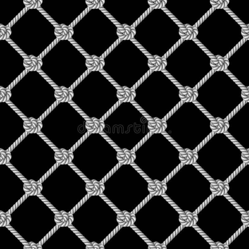 Seamless Pattern, Background, Gray Rope Woven in the Form Fishing Net ...