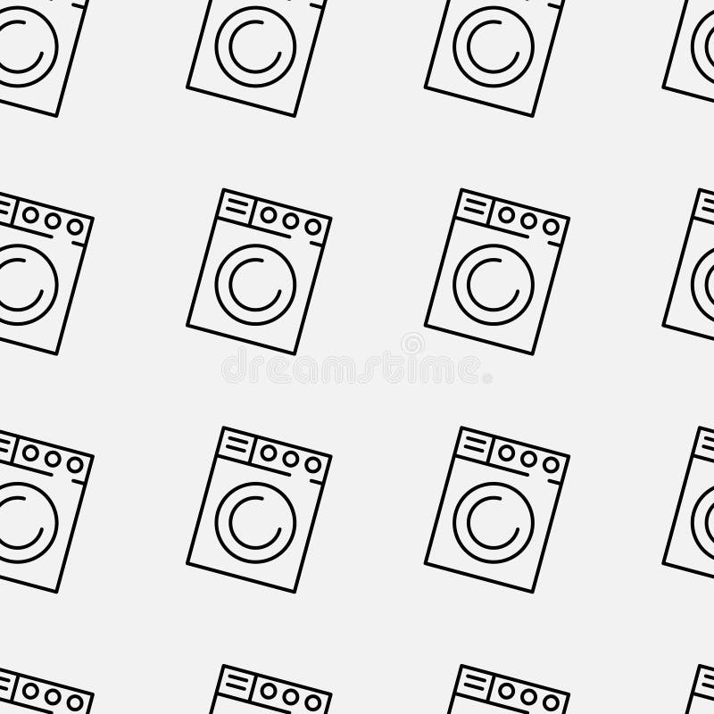 Seamless Pattern Background with Laundry Elements Stock Vector ...