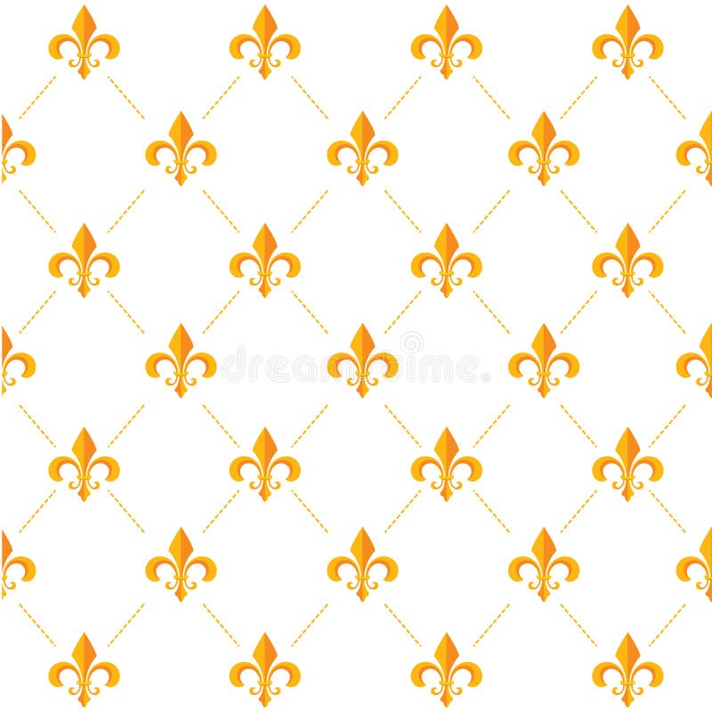 Seamless Pattern Background with Lys Flower Symbols Vector Stock Vector ...