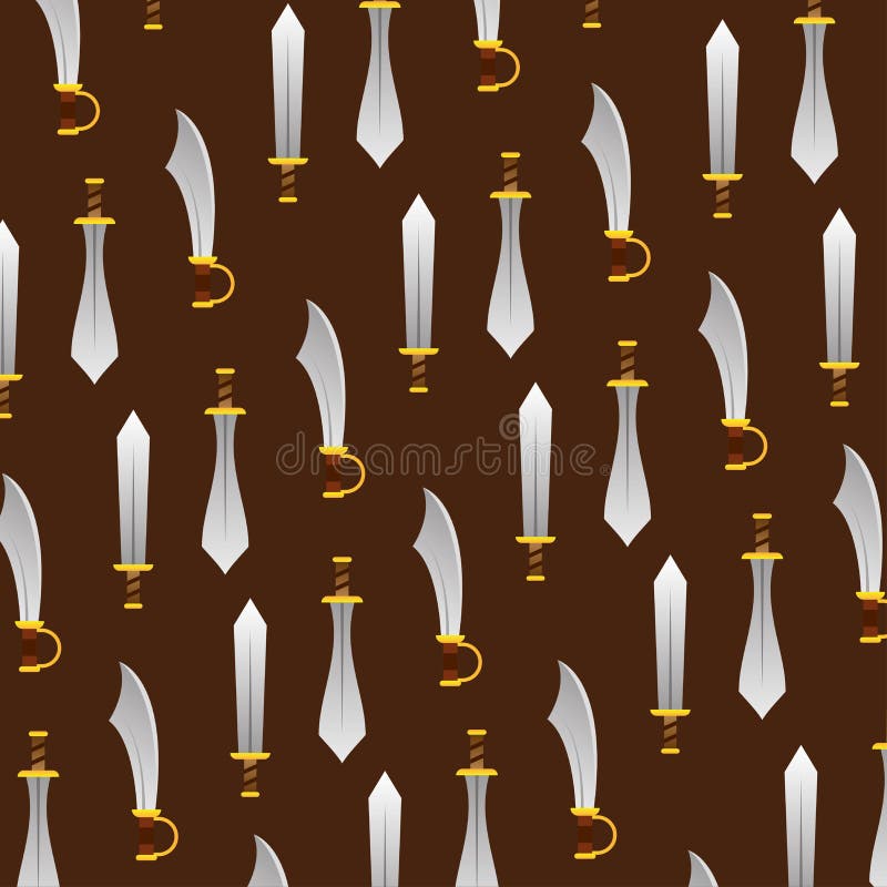 Seamless Pattern Background with Medieval Weapons Icon Vector Stock Vector - Illustration of ...