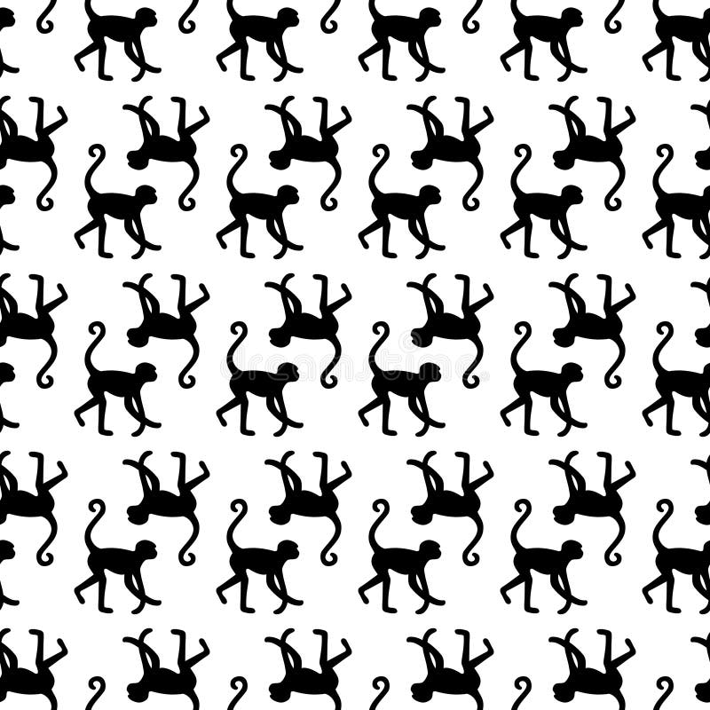 Multi-colored Monkeys Seamless Background Stock Vector - Illustration ...