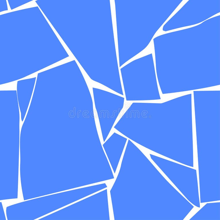 Seamless Pattern Background of Ornament with Fragments of Blue Broken ...