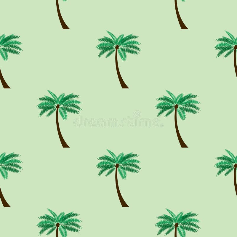 Seamless Pattern Background with Palm Vector Illustration EPS10 Stock ...