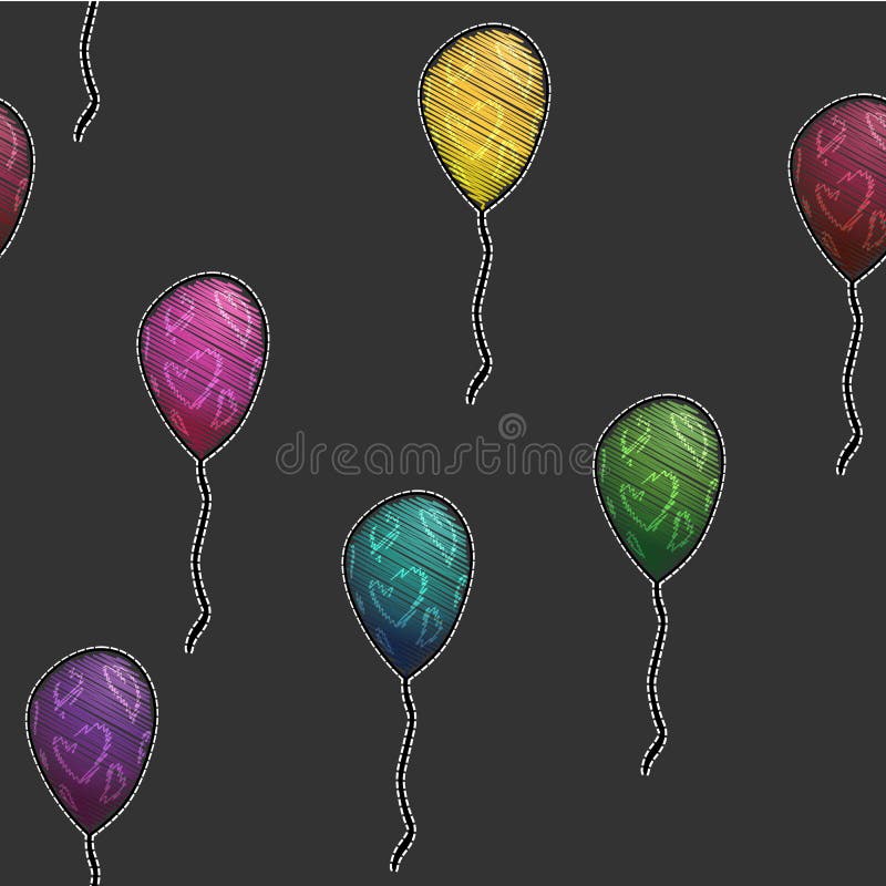 Seamless Pattern Background with Party Balloons Stock Vector ...
