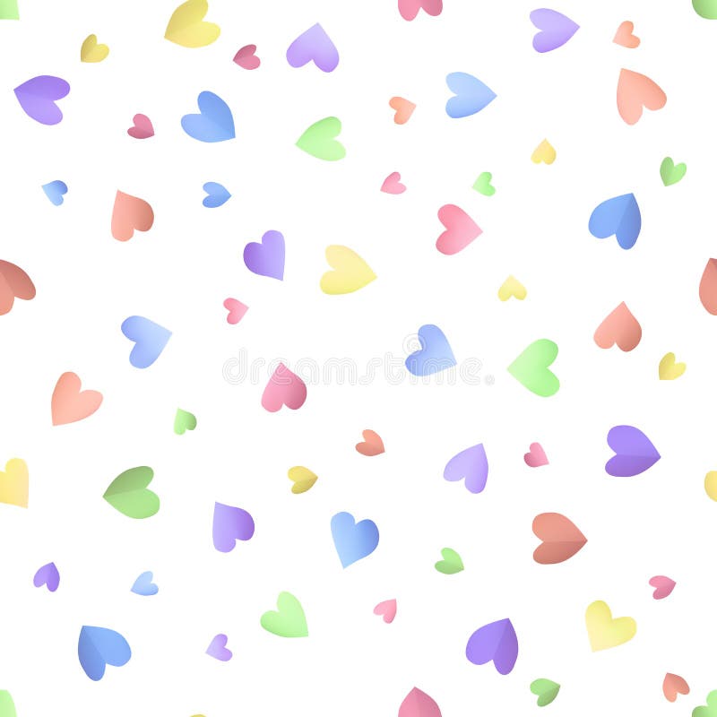 Seamless Pattern Background with Pastel Hearts. Stock Vector ...