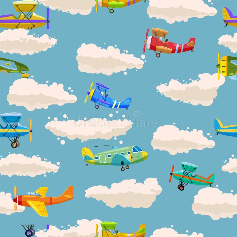 Cute Plane Pattern Stock Illustrations – 3,955 Cute Plane Pattern Stock ...