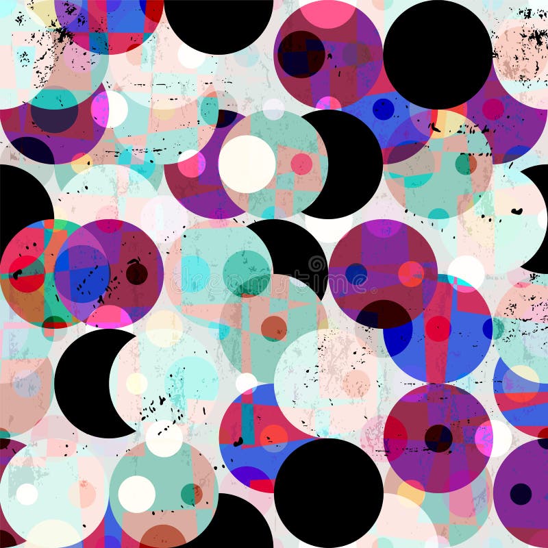 Seamless Pattern Background, Retro/vintage Style, with Circles, Paint ...